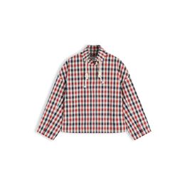 Tommy Hilfiger Between-Season Jacket 'CHECK' female size S marine blue / Red / White