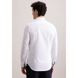 Seidensticker Herren Businesshemd "Schwarze Rose"wei&szlig;, Gr. 45, unifarben, 100% Baumwolle, Hemden, Slim 1/1 Kentkragen Uni