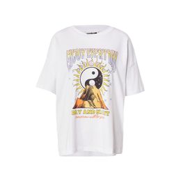 Noisy may T-Shirt 'NMIDA' Damen Gr&ouml;&szlig;e L gelb / honig / schwarz / wei&szlig;