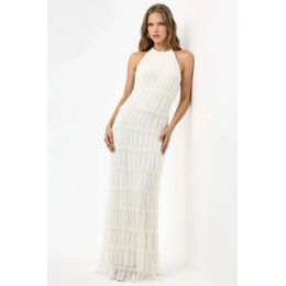Halter-Neck Strukturiertes Maxikleid