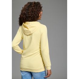 Flashlights Damen Sweatjackehellgelb, Basic, Gr. 48, unifarben, Interlock, Obermaterial: 95% Baumwolle, 5% Elasthan. Kapuzenfutter: 100% Baumwolle,