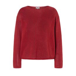More & More More & More luftiger, transparenter Lockstrickpullover in red | Gr.: 36