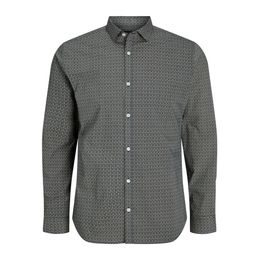 Jack & Jones JACK & JONES Button Up Shirt ' JPRBLABlackpool' male size XXXL Beige / marine blue / White
