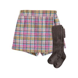 next Set: Rockhosen und Strumpfhose M&auml;dchen Gr&ouml;&szlig;e 80 ecru / braun / senf / pink
