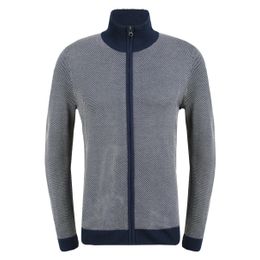 Blend Herren Strickjacke "Strickjacke BHLonder", blau, Gr. L, Obermaterial: 50% Polyacryl PAN. 50% Viskose CV., Strickjacken