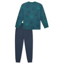 Schiesser Pajamas ' Nightwear ' boy size 140 Dark blue / Dark green