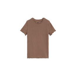 WE Fashion T-Shirt M&auml;dchen Gr&ouml;&szlig;e 146/152 mokka