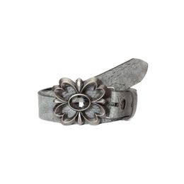 BA98-Cologne Damen Lederg&uuml;rtel "BA98-Cologne Wechselg&uuml;rtel", grau, Gr. 115, uni, Obermaterial: 100% Lammleder LEL., G&uuml;rtel, mit austauschbarer