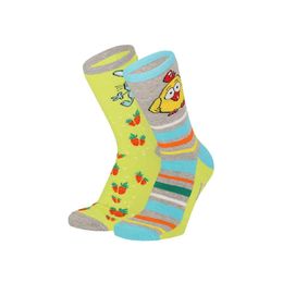 Yuhu Kinder Ostersocken 2er Pack in Gr&uuml;n | Gr.: 35-38