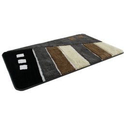 Badematte Kinzler, H:20mm, schwarz, Polyester, Badematten, "Gembloux, Badvorleger, Badezimmer Teppich", Badteppich, modernes Design, als rechteckig &