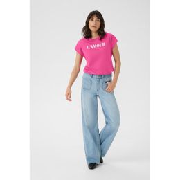 Kaffe T-Shirt kurzarm KAbine Regular fit in Violet Rose W. Chalk Print | Gr.: S