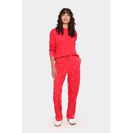 Saint Tropez Casual Hose DagnaSZ Gerade Passform in Viva Magenta Bonbon Harts | Gr.: M