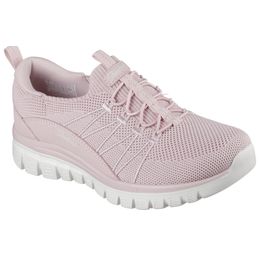 Skechers Damen Slip-On Sneaker "GRACEFUL-PICTURE PERFECT", Gr. 41, rosa, Lederimitat, Textil, Schuhe, Freizeitschuh, Slipper in veganer Verarbeitung