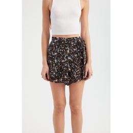 Florale Hochbundshorts mit einem G&uuml;rtel Detail