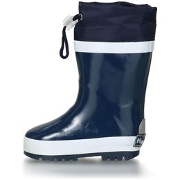 Playshoes Kinder Gummistiefel "Gummistiefel Basic gef&uuml;ttert" in Blau | Gr.: 26/27