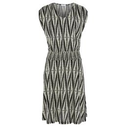 Lascana Jerseykleid in schwarz-sand bedruckt | Gr.: 42