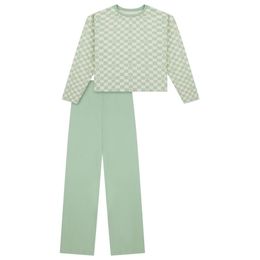Schiesser Schlafanzug Comfort Cotton in Hellgr&uuml;n | Gr.: 164