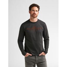 PETROL INDUSTRIES Langarmshirt mit Printprint millwall in Schwarz | Gr.: L