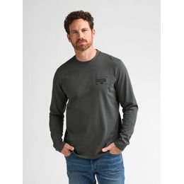 PETROL INDUSTRIES Langarmshirt mit Print forgewall in Gr&uuml;n | Gr.: S