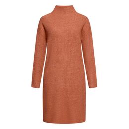 Cartoon Strickkleid mit Stehkragen in terra cotta | Gr.: 46