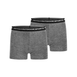 Normani Outdoor Sports 2er Pack Herren Merino Boxershorts in Grau | Gr.: XXL