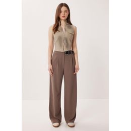 Hoch taillierte weite Palazzo-Hose mit G&uuml;rtel