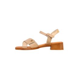 Divine Factory Al&eacute;noa-Sandalen aus Leder mit Absatz Beige | Gr.: 40