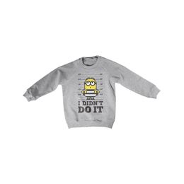Minions Kinder Sweatshirt in Grau | Gr.: 12