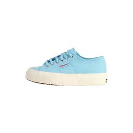Superga Niedrige Sneaker mit Schn&uuml;rung und Plateau-Sohle Crystal Azul | Gr.: 40