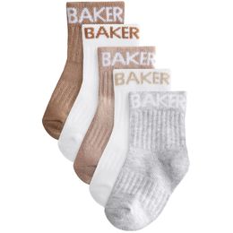Baker By Ted Baker Socken Jungen Gr&ouml;&szlig;e 0/3 mths umbra / hellbraun / hellgrau / wei&szlig;