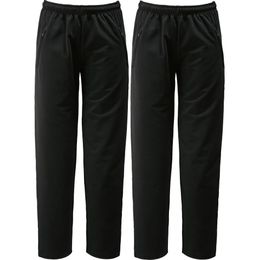 Erwin M&uuml;ller Erwin M&uuml;ller Sweat Freizeithose, lang 2er-Pack in schwarz | Gr.: 46