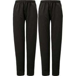Erwin M&uuml;ller Erwin M&uuml;ller Sweat Freizeithose, lang 2er-Pack in schwarz | Gr.: 19