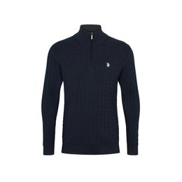 U.S. Polo Assn. Pullover 'UMRomeo' Herren Gr&ouml;&szlig;e S saphir / wei&szlig;