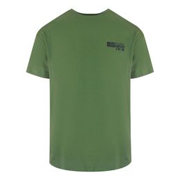 Plein Sport Klassisches Kurzarm-Logo-T-Shirt in Oliv