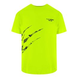 Plein Sport Kurzes &Auml;rmelscratch-Logo T-Shirt in Gelb