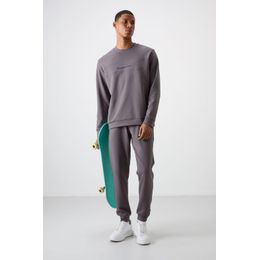 Bedrucktes Fleece-Sweatshirt- und -Hosen-Set