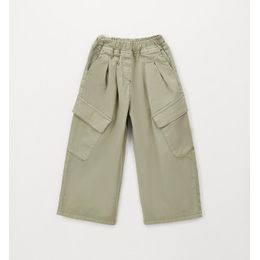 IDO M&auml;dchen Outdoorhose "BABY GIRL TROUSERS"army gr&uuml;n, Gr. 98, 98% Baumwolle, 2% Elasthan, Hosen