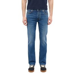 Mustang Herren Straight-Jeans "Herren Style Michigan Straight", blau, Gr. 36, unifarben, Denim/Jeans, 99% Baumwolle, 1% Elasthan, Jeans