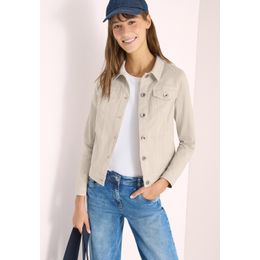 Cecil Damen Jeansjackedust beige, Gr. XL, unifarben, Web, 98% Baumwolle, 2% Elasthan, Jacken, aus Baumwolle mit Stretchanteil