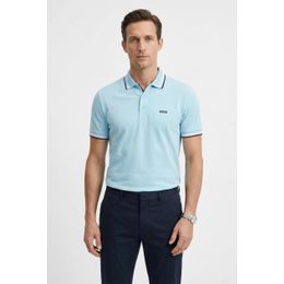 BOSS Green Herren Poloshirt "Paddy Regular Fit", blau, Gr. XL, Jersey, Obermaterial: 100% Baumwolle, Shirts, atmungsaktive Piqu&eacute;-Webstruktur,