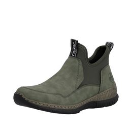 Rieker Damen Schlupfboots, Gr. 38, gr&uuml;n, Lederimitat, used, Schuhe, Slipper, Slip-on Sneaker, Stiefelette mit MemoSoft-Innensohle