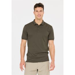 WHISTLER Herren Langarm-Poloshirt "Felox V2", gr&uuml;n, Gr. L, unifarben, 100% Polyester, Shirts, Komfort