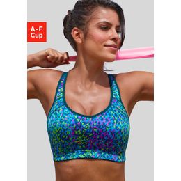 active by Lascana LASCANA ACTIVE Damen Sport-BH, Gr. 80, bunt, Microtouch, Obermaterial: 76% Polyamid, 24% Elasthan, BHs, mit integrierten Schalen im Cup
