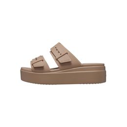 Crocs Brooklyn Buckle &ndash; Sandalen zum Hineinschl&uuml;pfen Braun | Gr.: 41,5