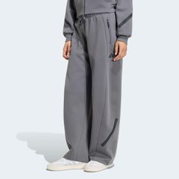 Damen Sporthose "W Z.N.E. WD PT", grau, Gr. S, adidas Sportswear, Obermaterial: 57% Polyester, 43% Baumwolle, Hosen, f&uuml;r Erwachsene, mit