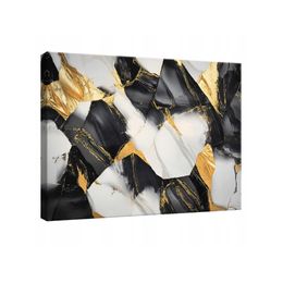 WALLARENA Leinwandbild Abstrakt in Schwarz | Gr.: 70 x 100 cm