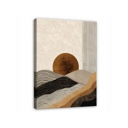 WALLARENA Leinwandbild Abstrakt in Beige | Gr.: 70 x 100 cm