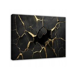 WALLARENA Wandbild Abstrakt in Schwarz | Gr.: 40 x 30 cm
