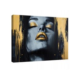 WALLARENA Leinwandbild Frau in Golden | Gr.: 40 x 30 cm
