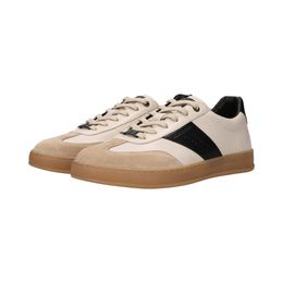 Salamander Herren Sneaker, Gr. 45, beige, Leder, Schuhe, Retro-Sneaker, Halbschuh, Streetwear-Schn&uuml;rschuh in weiter Form